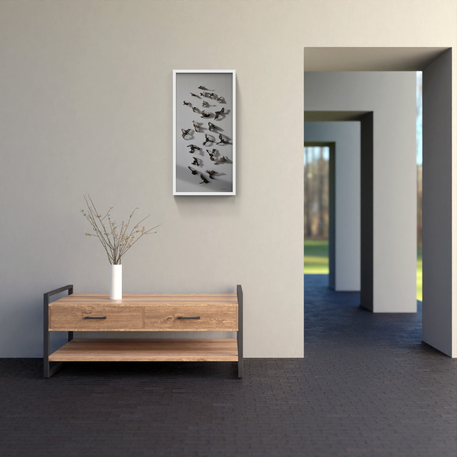 Pirouetting Piwakawaka 3D Thread Sculpture. – Cathy Jane Designs