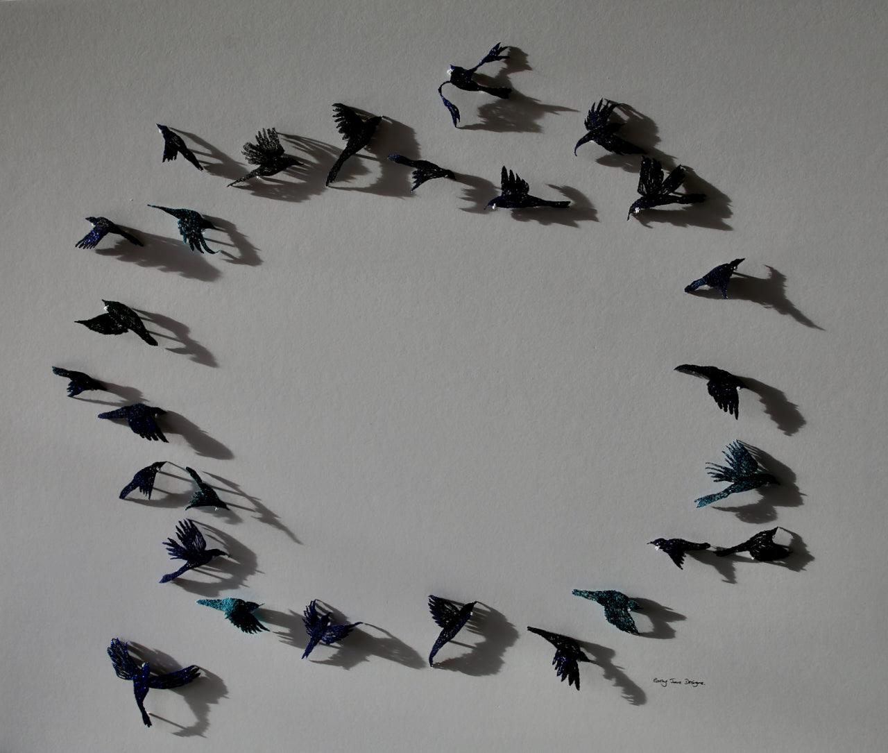 Dance of the Tui 3D Thread Sculpture #3. – Cathy Jane Designs